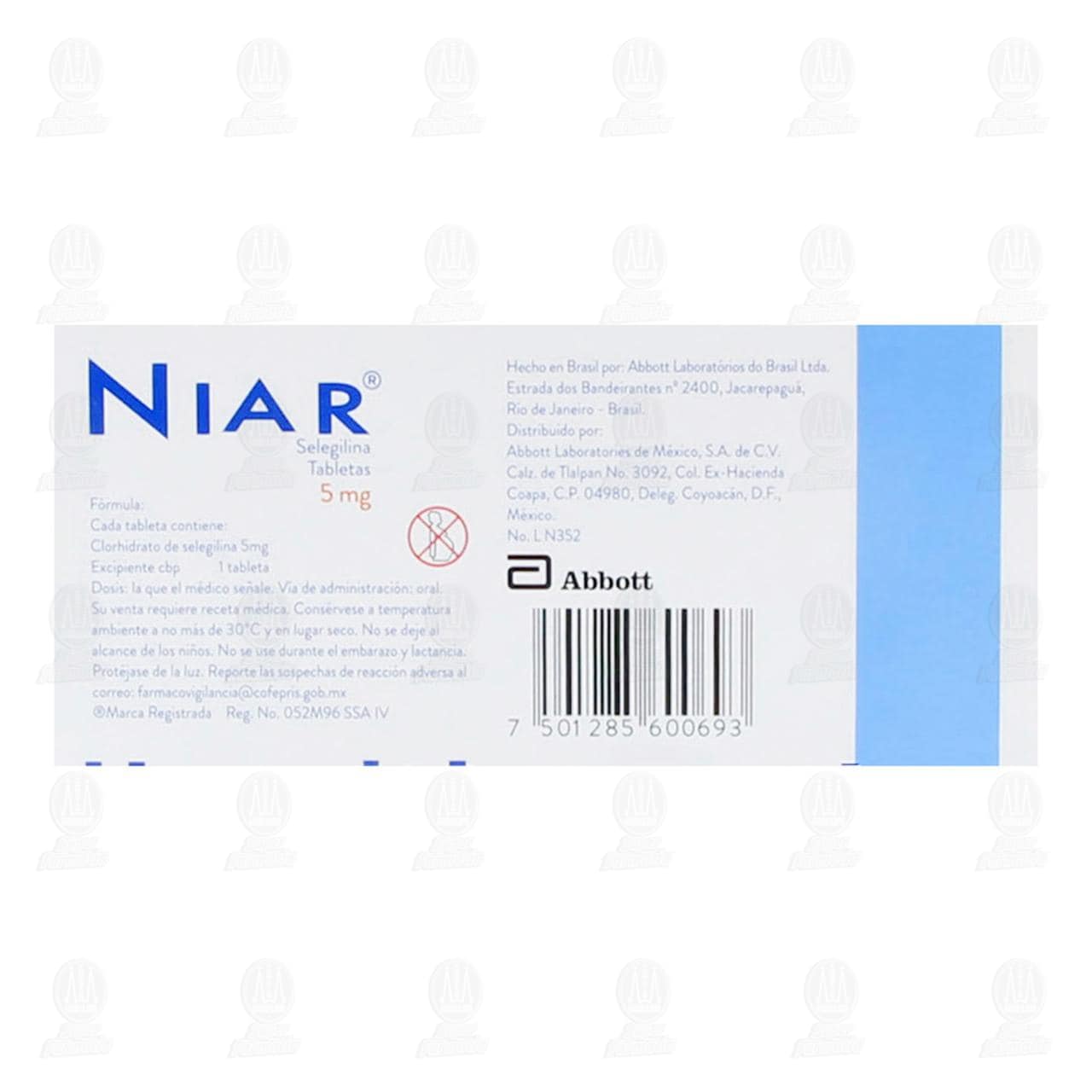 Niar 5 mg, 20 Tabletas. de NIAR | Farmacias Guadalajara