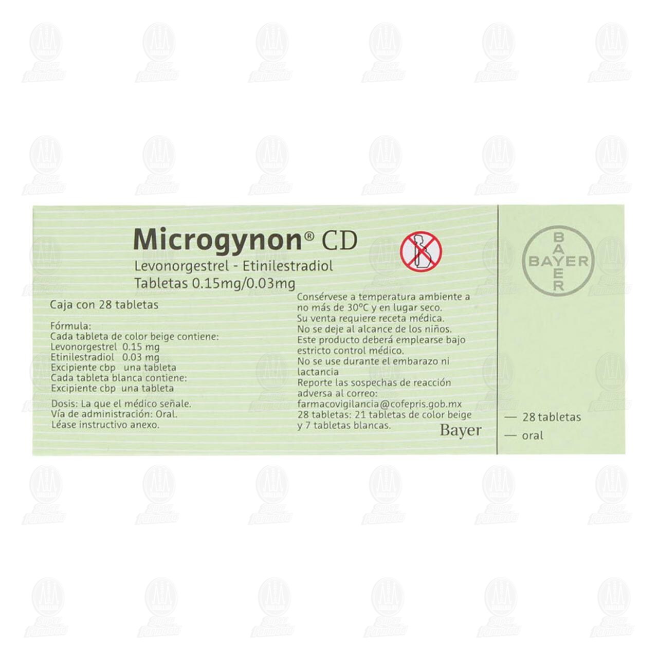 Microgynon CD 0.15mg/0.03mg, 28 Tabletas. de MICROGYNON | Farmacias ...