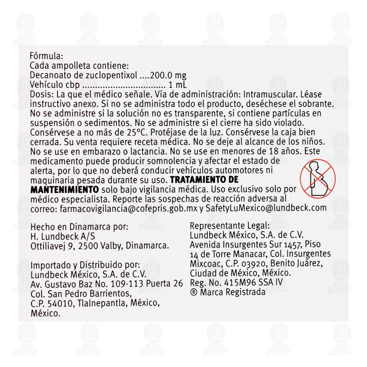 Clopixol Depot 200mg/1ml Solución Inyectable, 1 Ampolleta 1 ml. de ...
