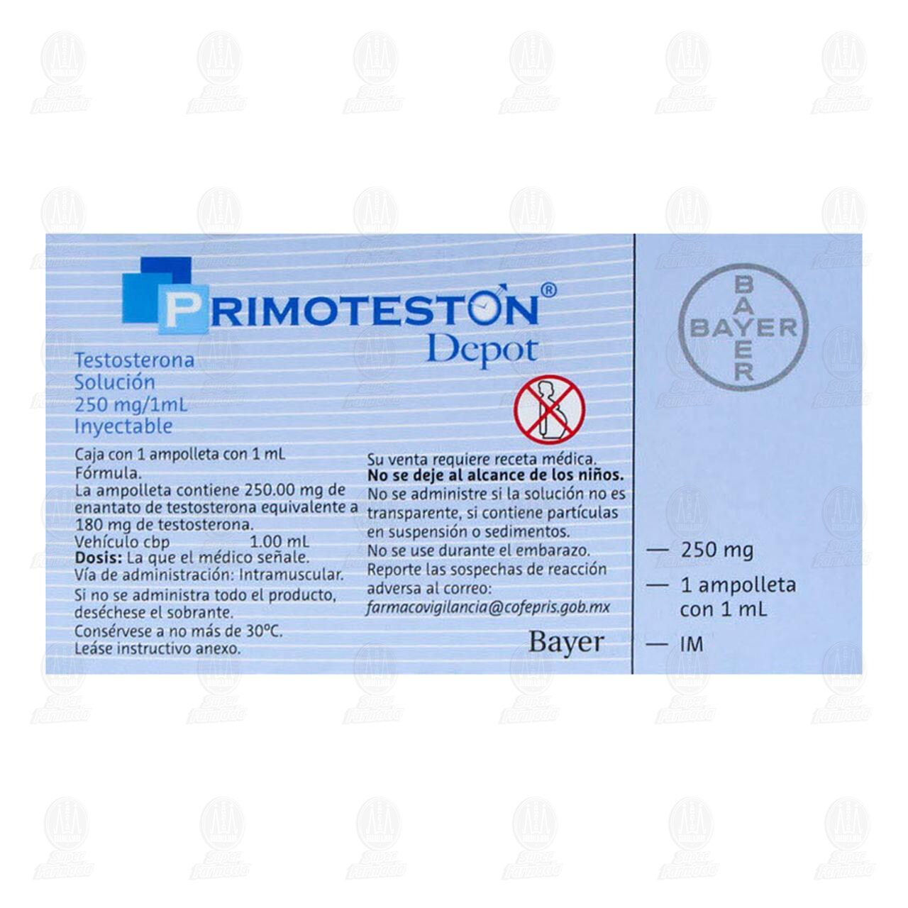Primoteston Depot 250 mg Solución Inyectable, 1 ml. de PRIMOTESTON ...