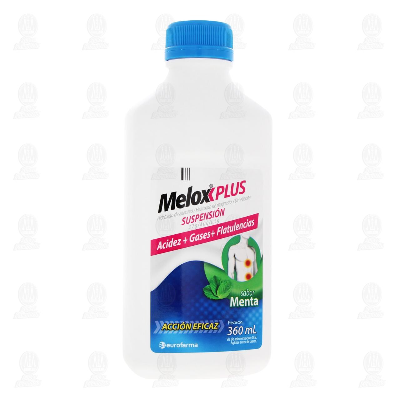 Melox Plus Suspensión Sabor Menta, 360 ml. de MELOX PLUS | Farmacias ...