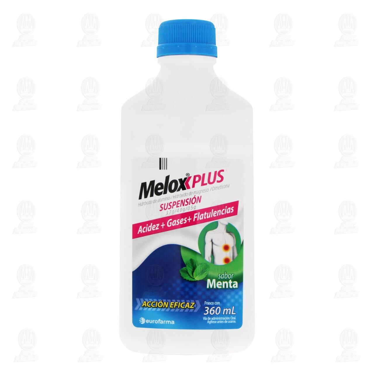 Melox Plus Suspensión Sabor Menta, 360 ml. de MELOX PLUS | Farmacias ...