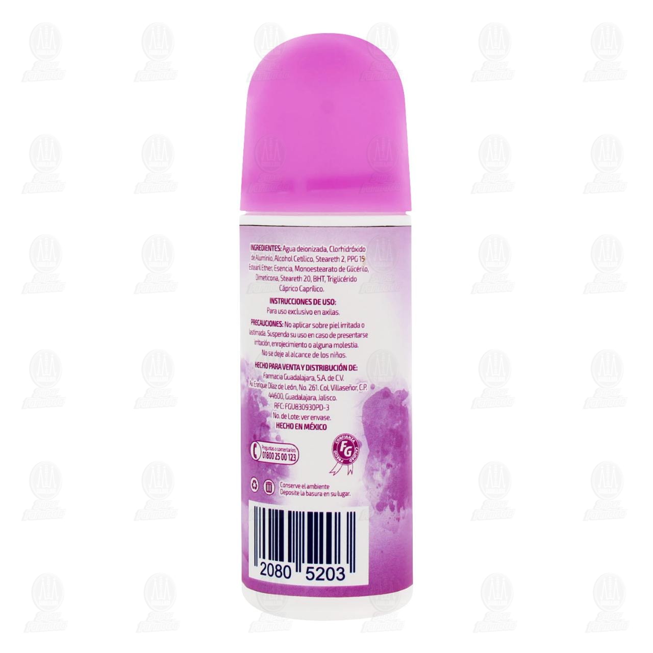 Desodorante Antitranspirante Sin Alcohol Clean & Dry Fresh Flowers en Roll-On, 90 gr ...