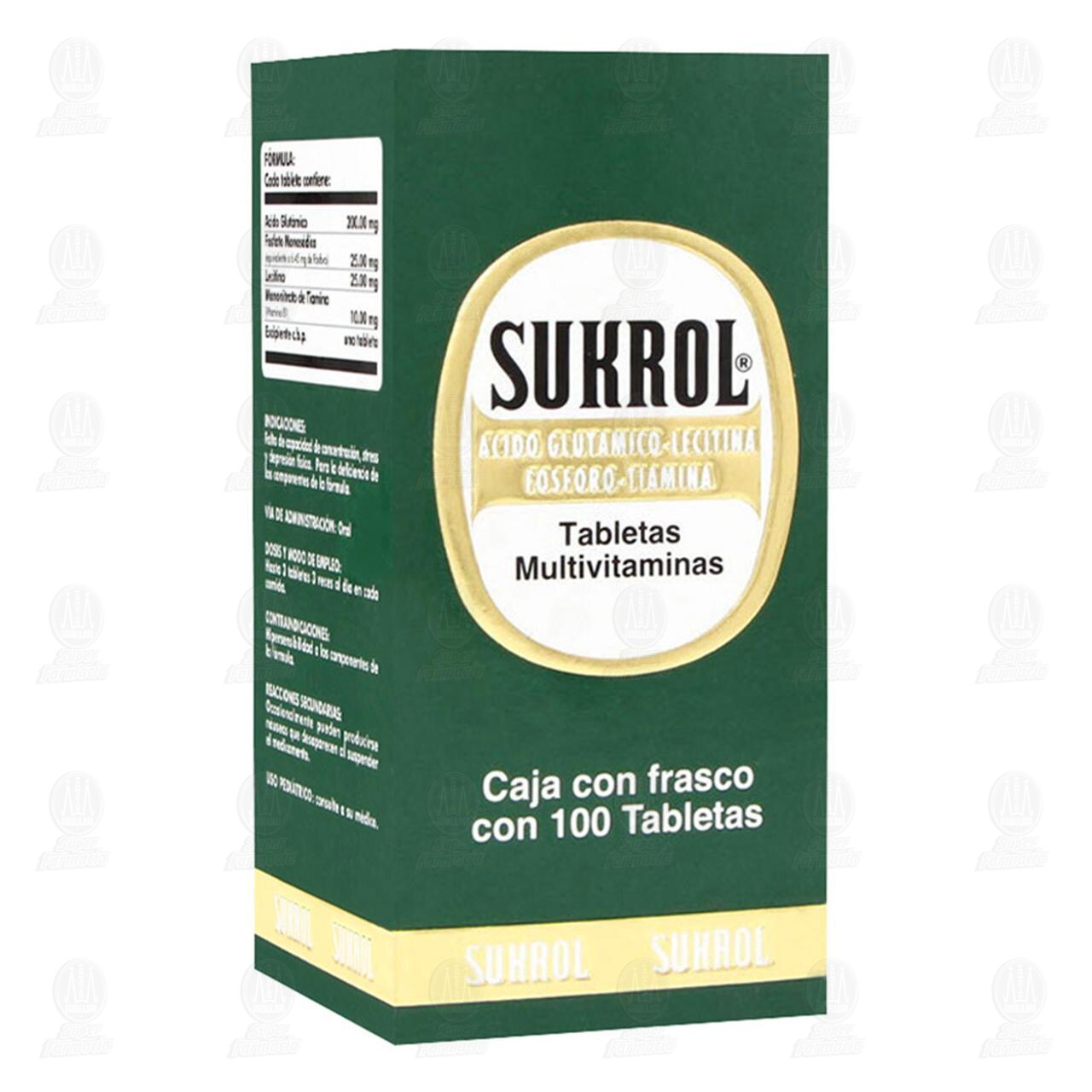 Sukrol, 100 Tabletas. de SUKROL | Farmacias Guadalajara