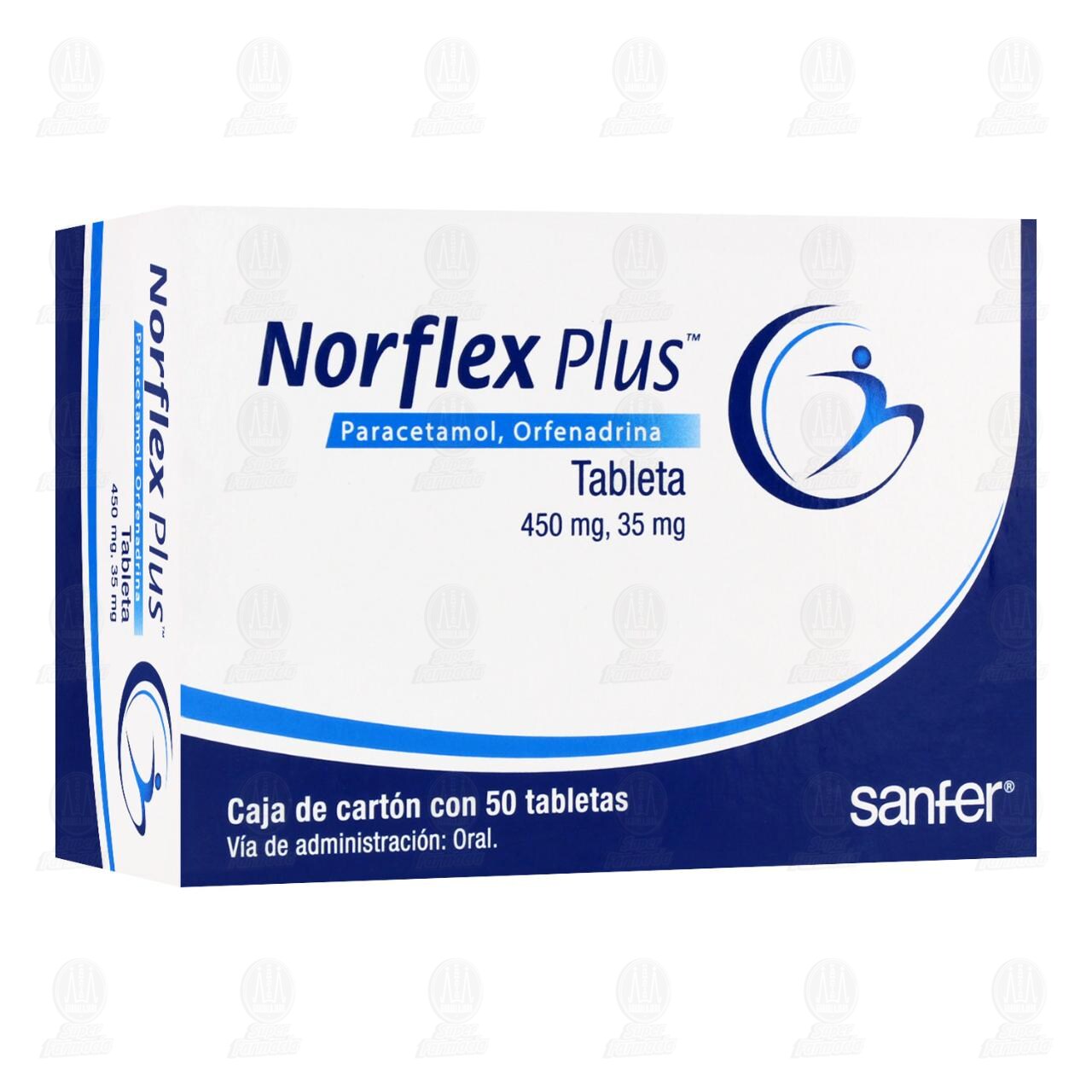 Norflex Plus 450mg/35mg, 50 Tabletas. de NORFLEX | Farmacias Guadalajara
