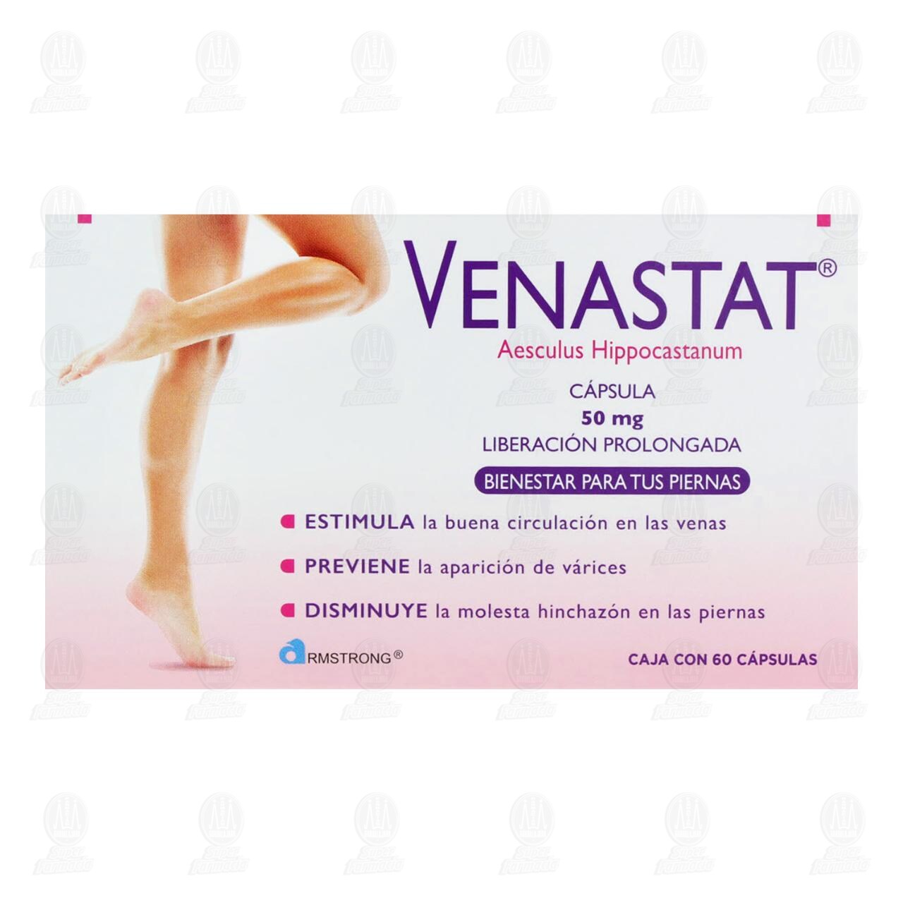 Venastat 50mg 60 Cápsulas Liberación Prolongada de VENASTAT | Farmacias ...