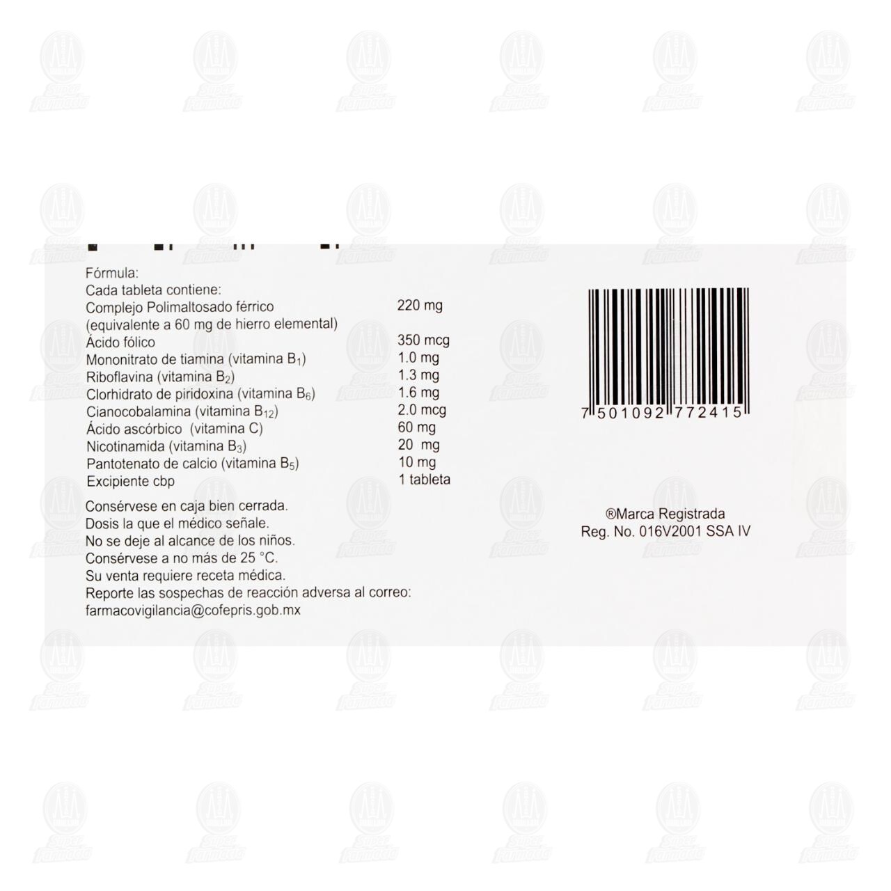 Ferranina Complex, 30 Tabletas. de FERRANINA | Farmacias Guadalajara