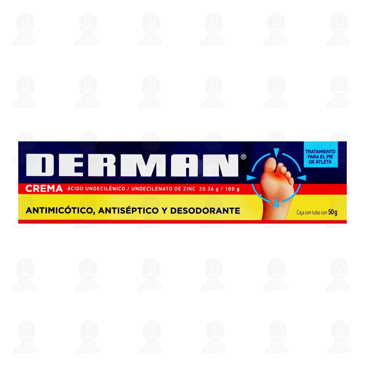 Derman Crema Antimicótico, Antiséptico y Desodorante, 50 gr. de DERMAN ...