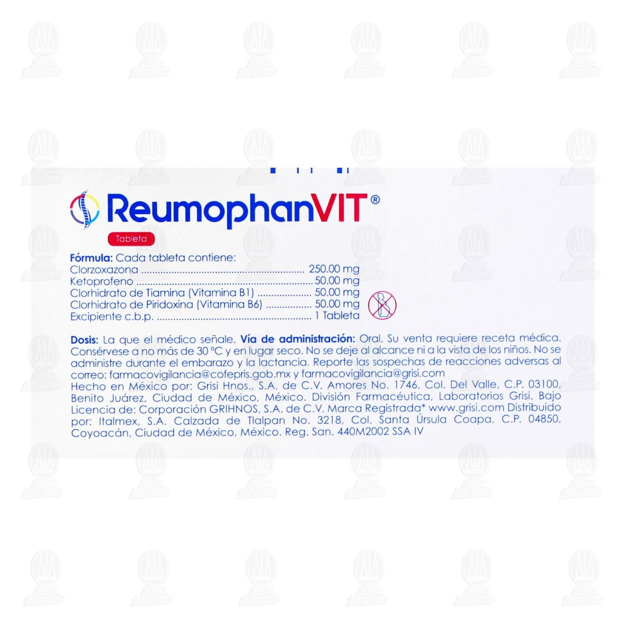 Reumophan Vit, 20 Tabletas. de REUMOPHAN | Farmacias Guadalajara