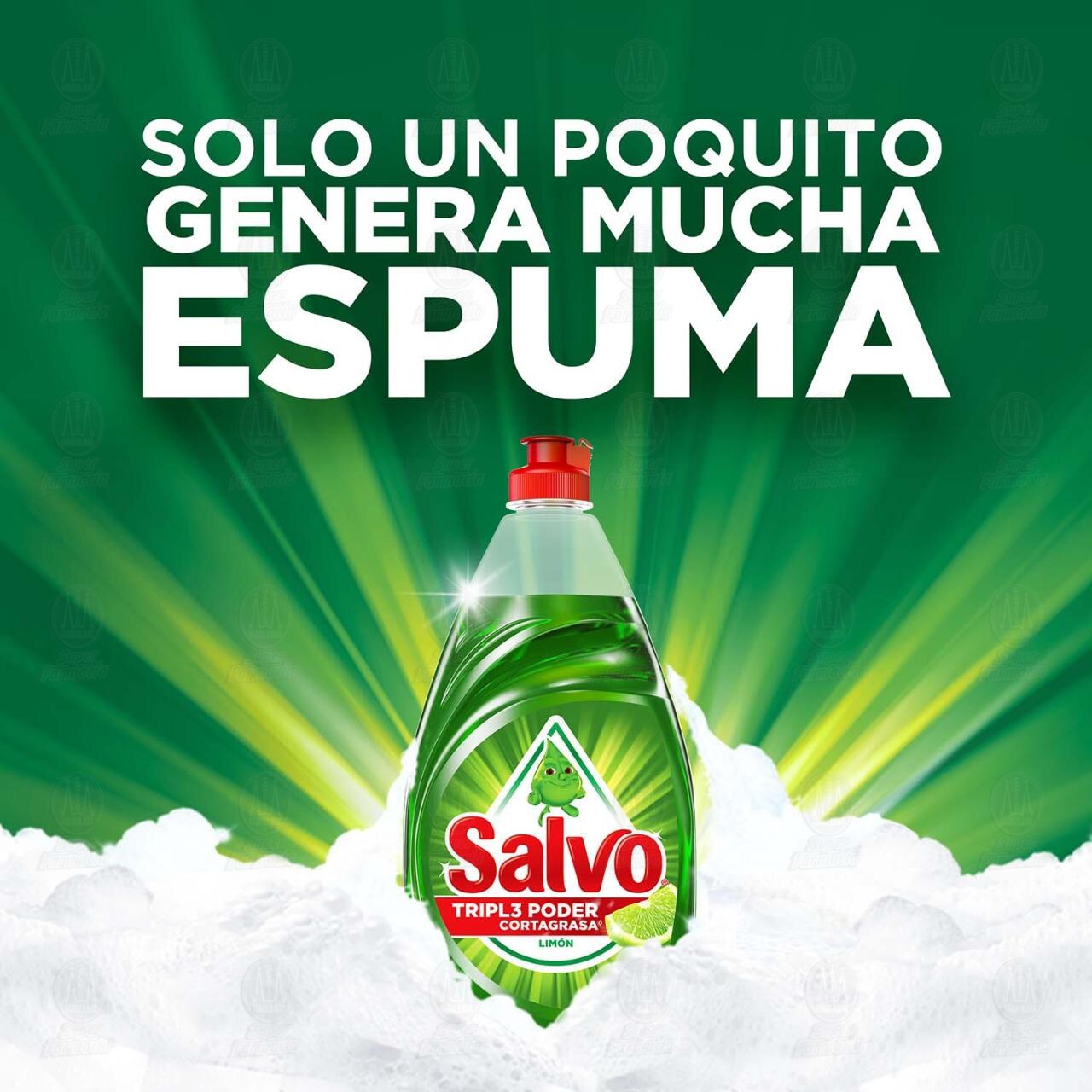 Lavatrastes Líquido Salvo Limón, 500 ml. de SALVO | Farmacias Guadalajara