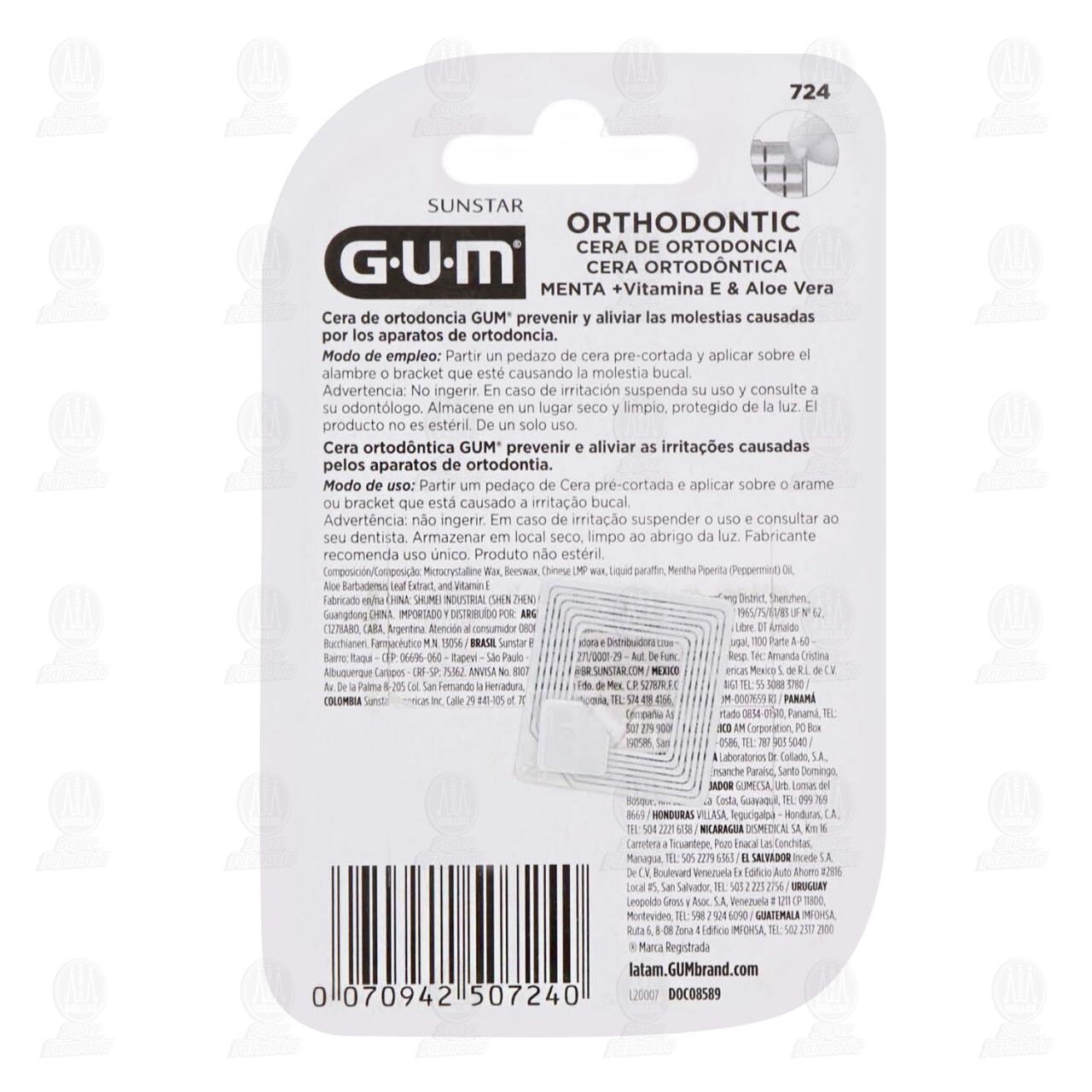 Cera de Ortodoncia Gum Orthodontic Menta, 5 pzas. de GUM | Farmacias ...