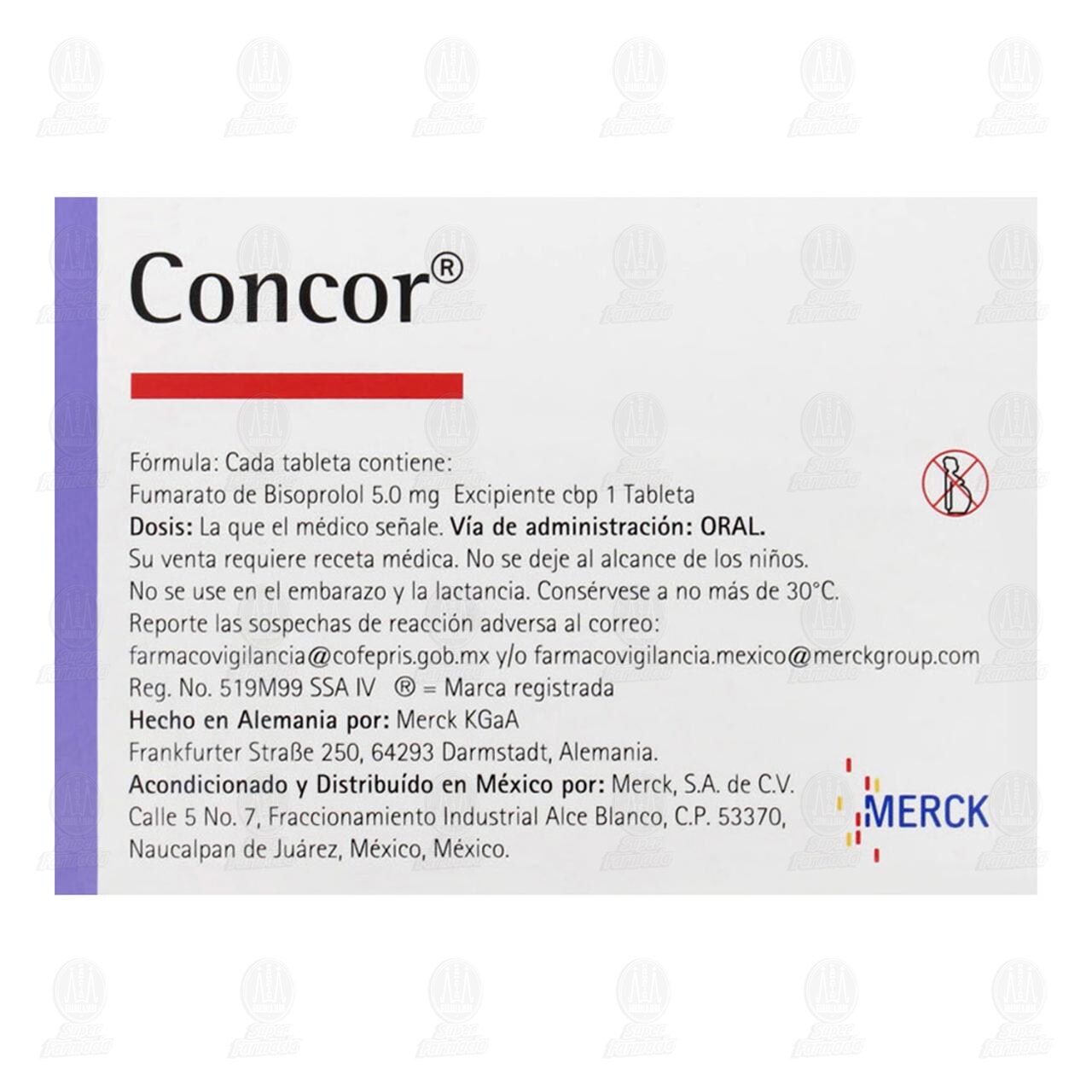 Concor 5 mg, 30 Tabletas. de CONCOR | Farmacias Guadalajara
