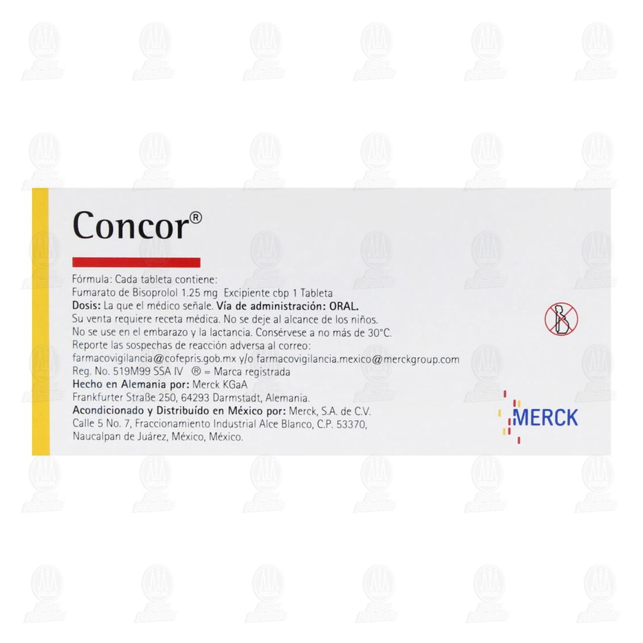 Concor 1.25 mg, 30 Tabletas. de CONCOR | Farmacias Guadalajara