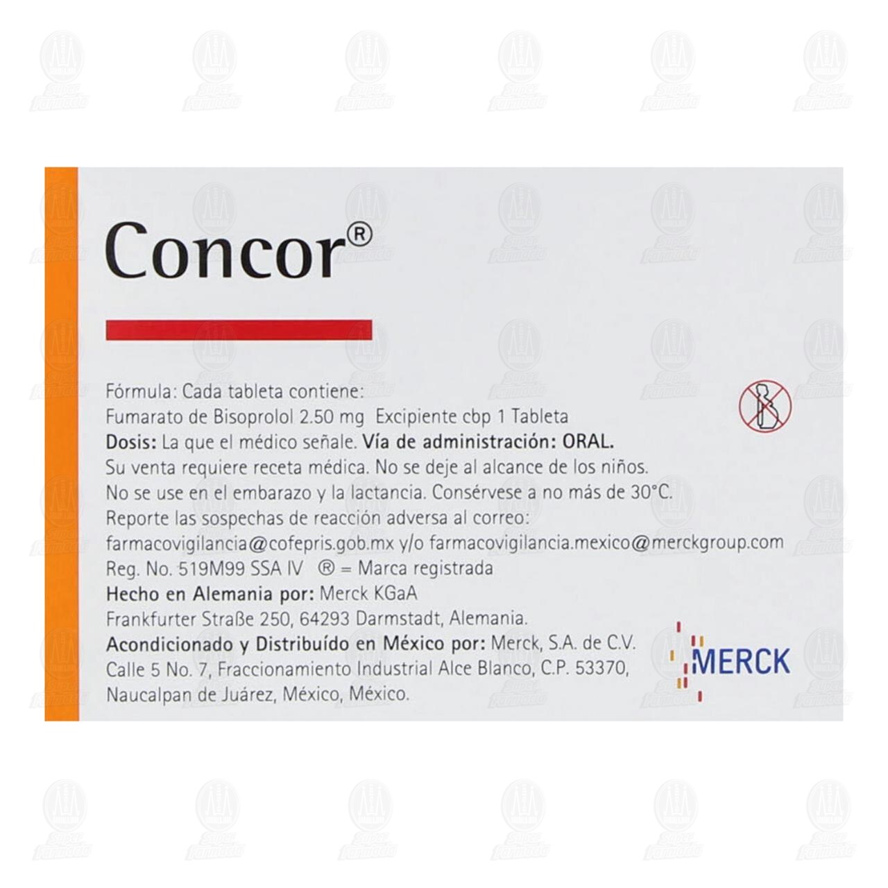 Concor 2.50 mg, 30 Tabletas. de CONCOR | Farmacias Guadalajara