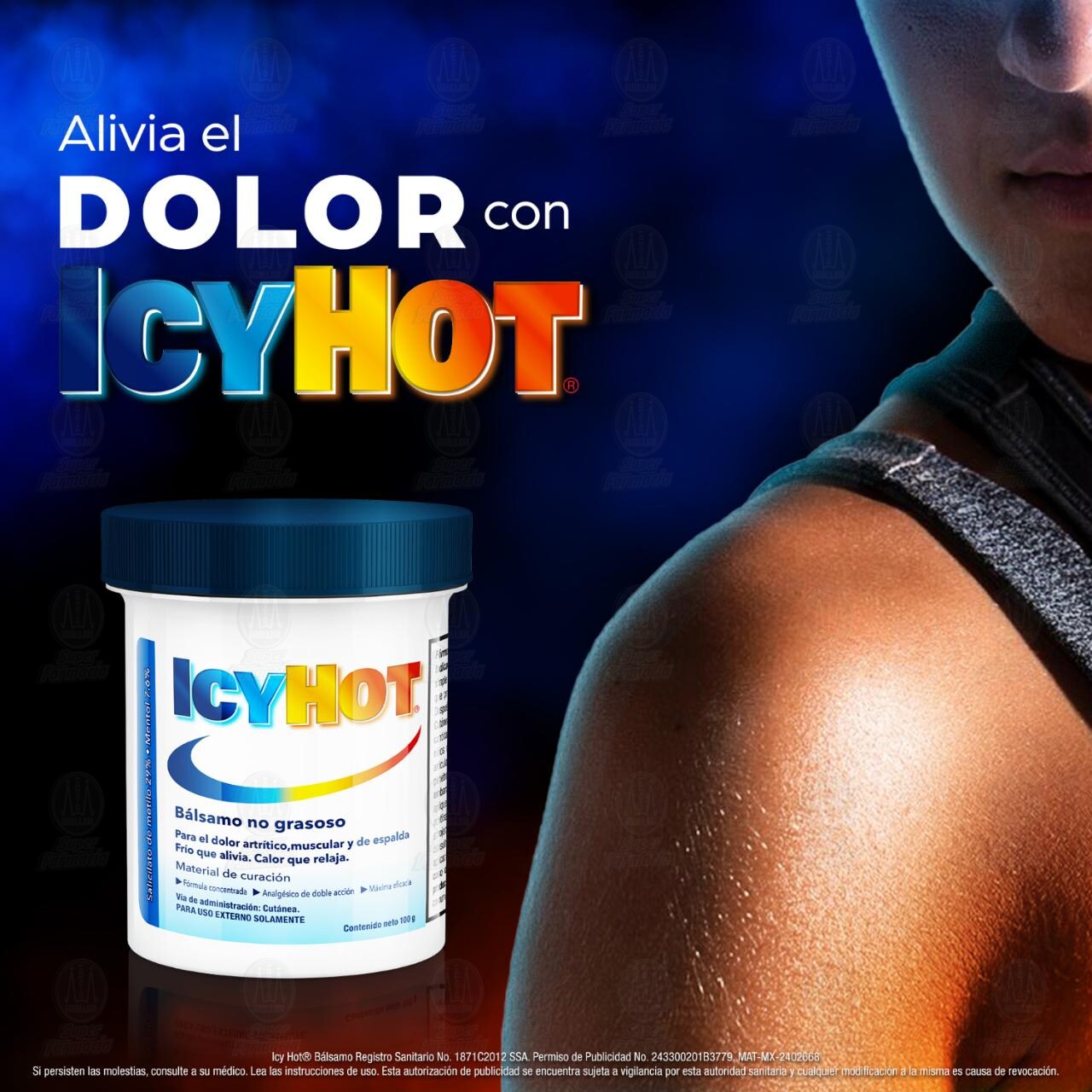 Icy Hot Bálsamo, 100 gr. de ICY HOT | Farmacias Guadalajara