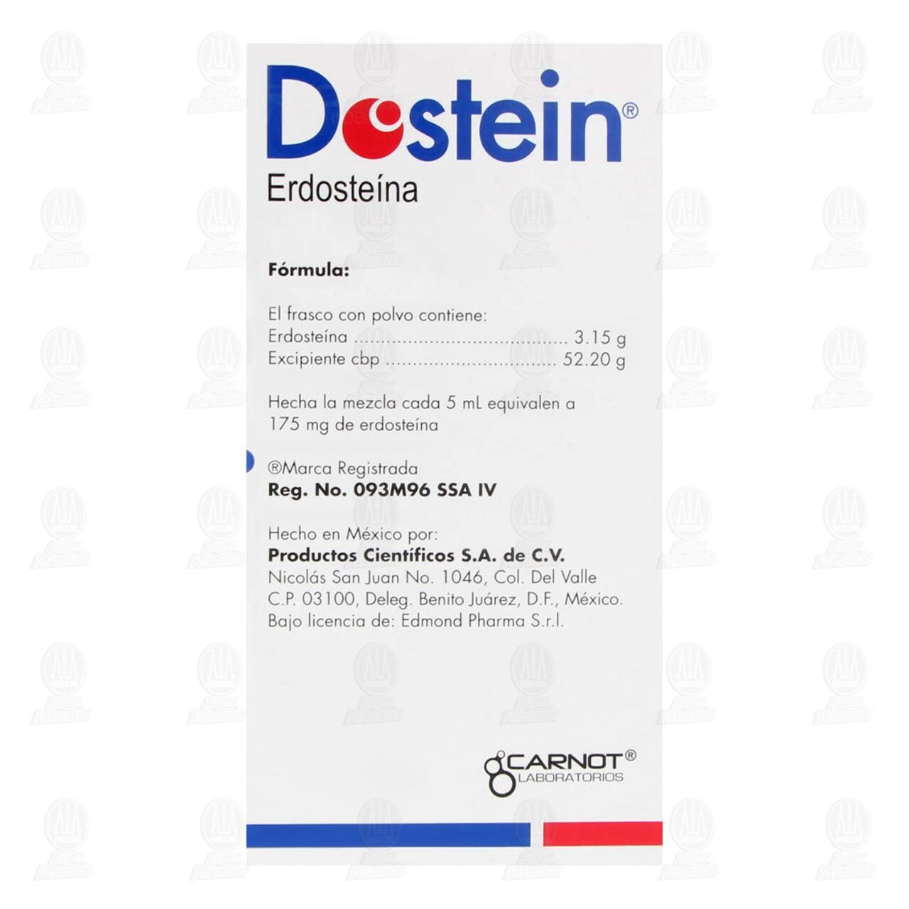 Dostein Suspensión 175mg/5ml, 90 ml. de DOSTEIN | Farmacias Guadalajara