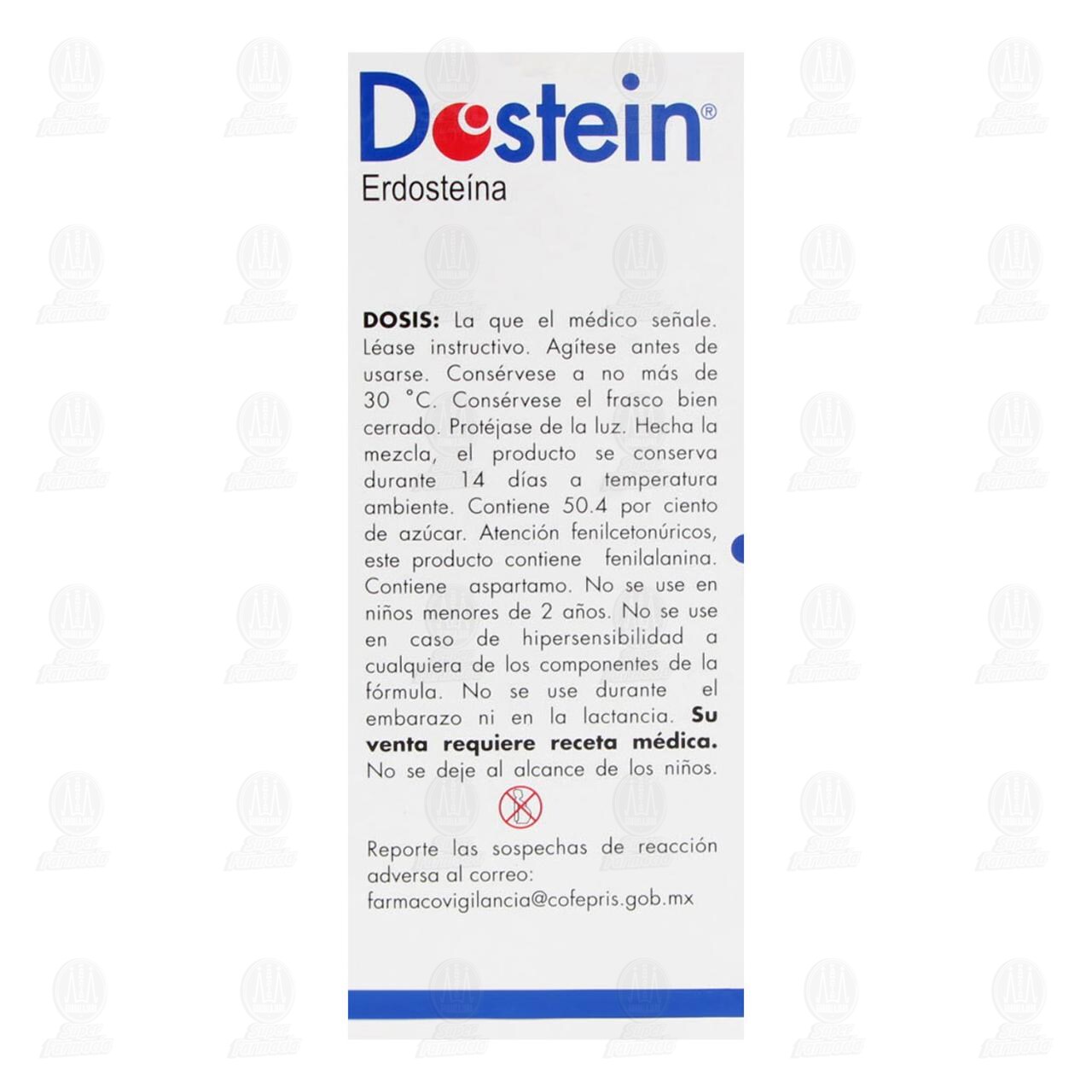 Dostein Suspensión 175mg/5ml, 90 ml. de DOSTEIN | Farmacias Guadalajara