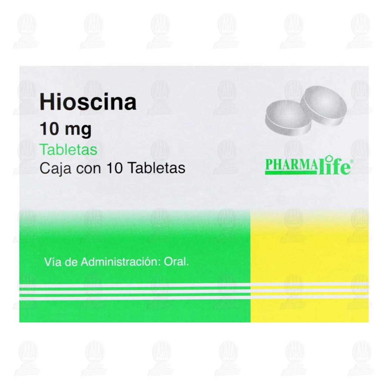Hioscina 10 mg, 10 Tabletas Pharmalife. de PHARMALIFE | Farmacias ...